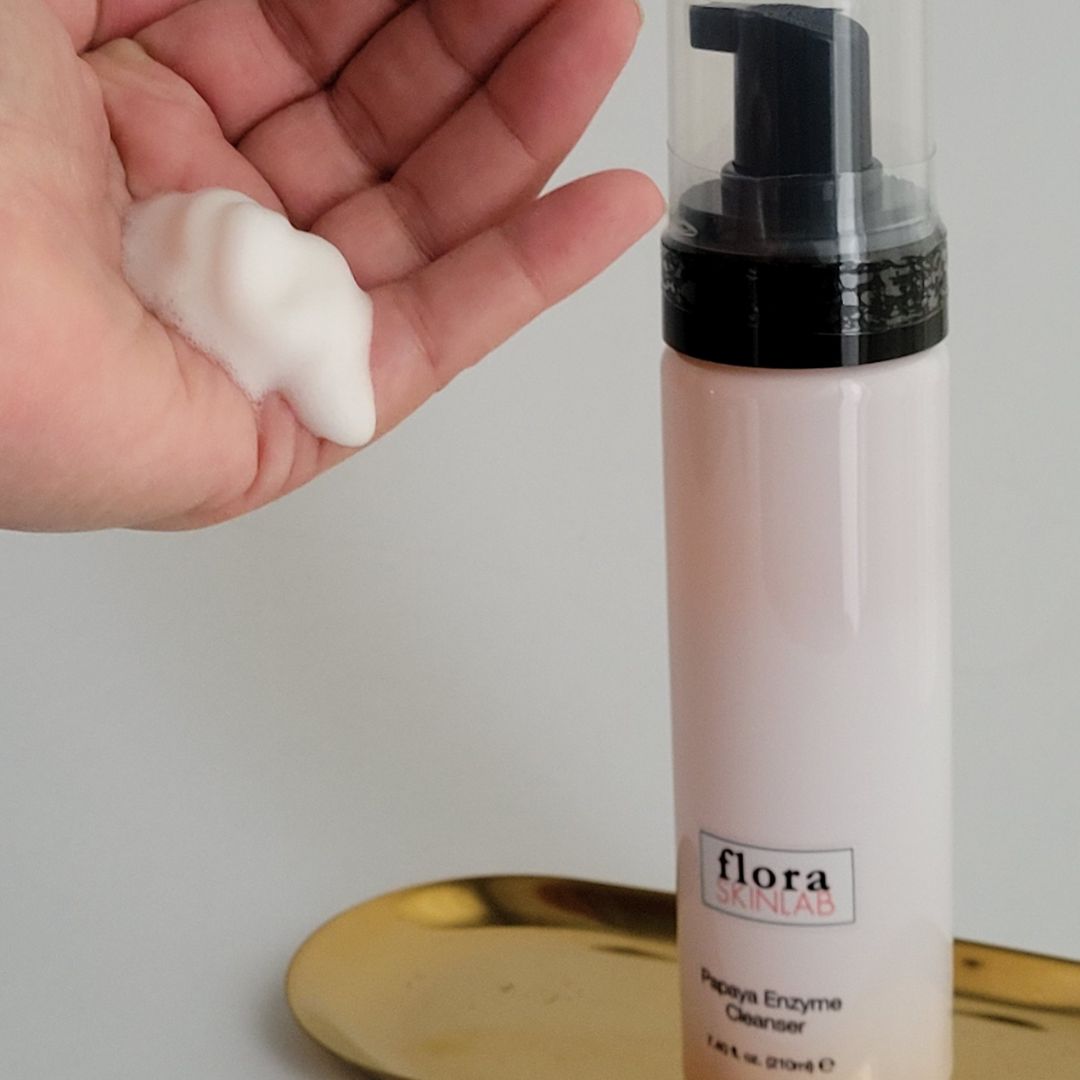 Foaming Papaya Face Cleanser – Flora Skinlab